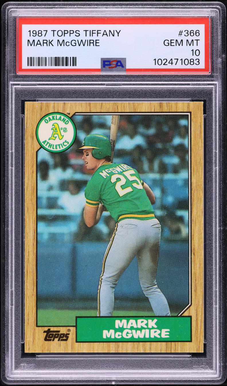 1987 Topps Tiffany Mark McGwire ROOKIE #366 PSA 10 GEM MINT on Fanatics ...