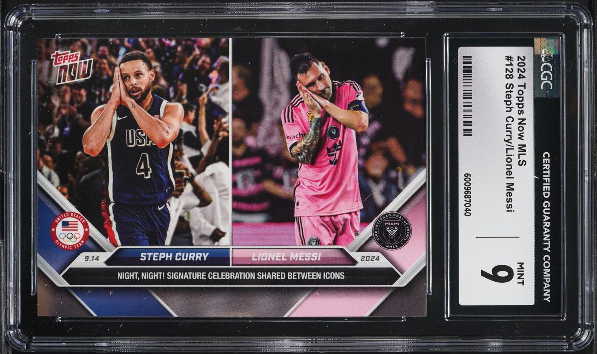 2024 Topps Now MLS Steph Curry Lionel Messi #128 CGC 9 MINT on Fanatics ...