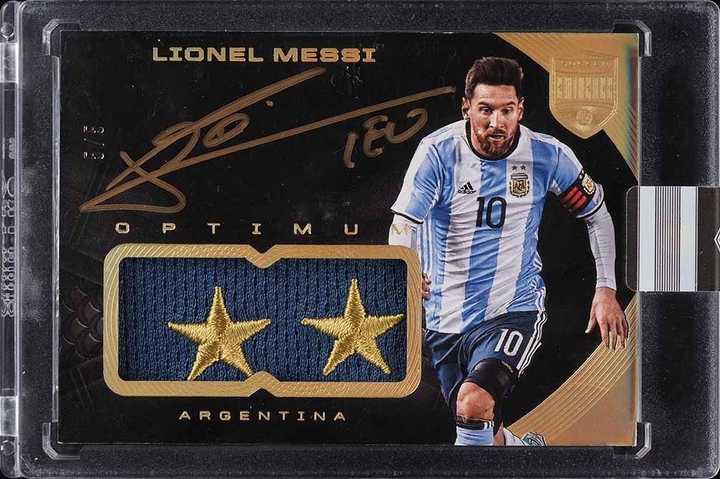 2018 Panini Eminence Soccer Optimum Gold Lionel Messi PATCH AUTO 5/5 #O ...