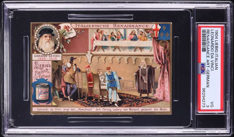 1904 Liebig Italian Renaissance Art Leonardo Da Vinci GERMAN PSA 3 VG ...