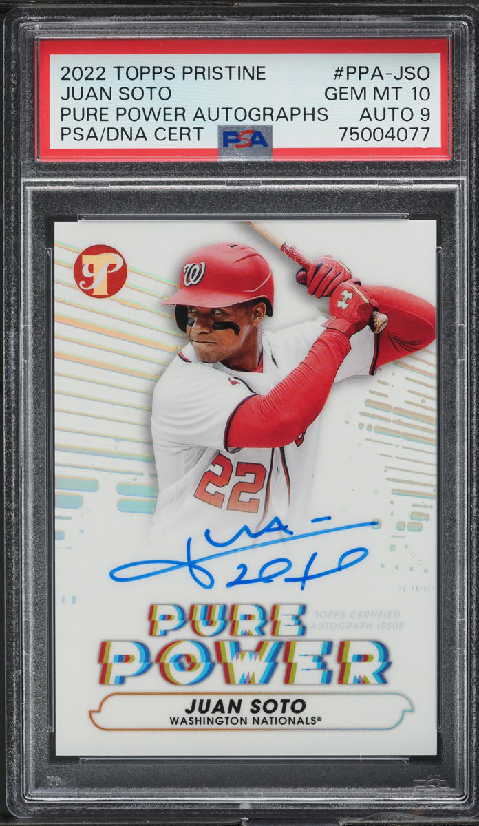 2022 Topps Pristine Pure Power Juan Soto AUTO DNA 9 #PPA-JSO PSA 10 GEM ...