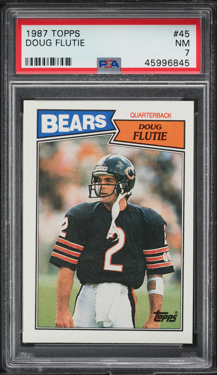 1987 Topps Football Doug Flutie ROOKIE #45 PSA 7 NRMT on Fanatics Collect