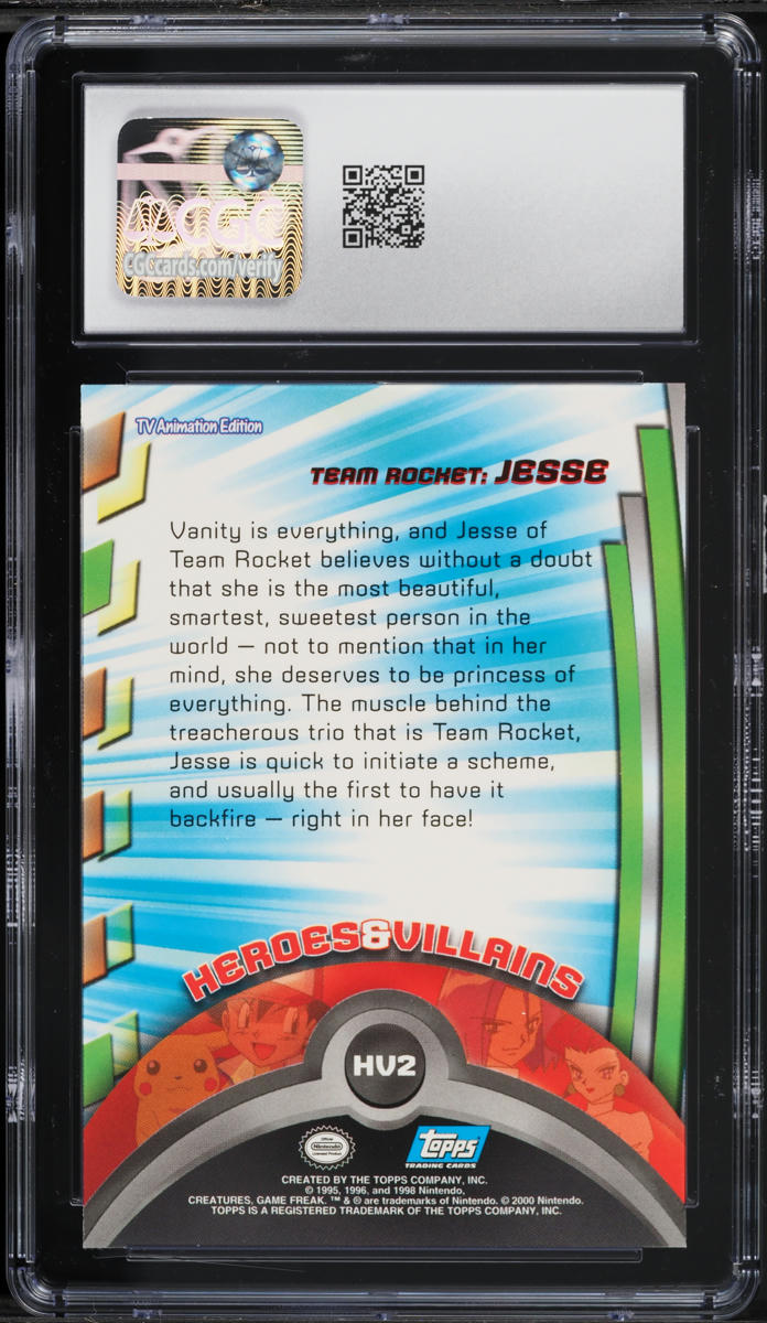 2000 Topps Pokemon Series 2 Jessie #HV2 CGC 8.5 NM-MT+ on Fanatics Collect