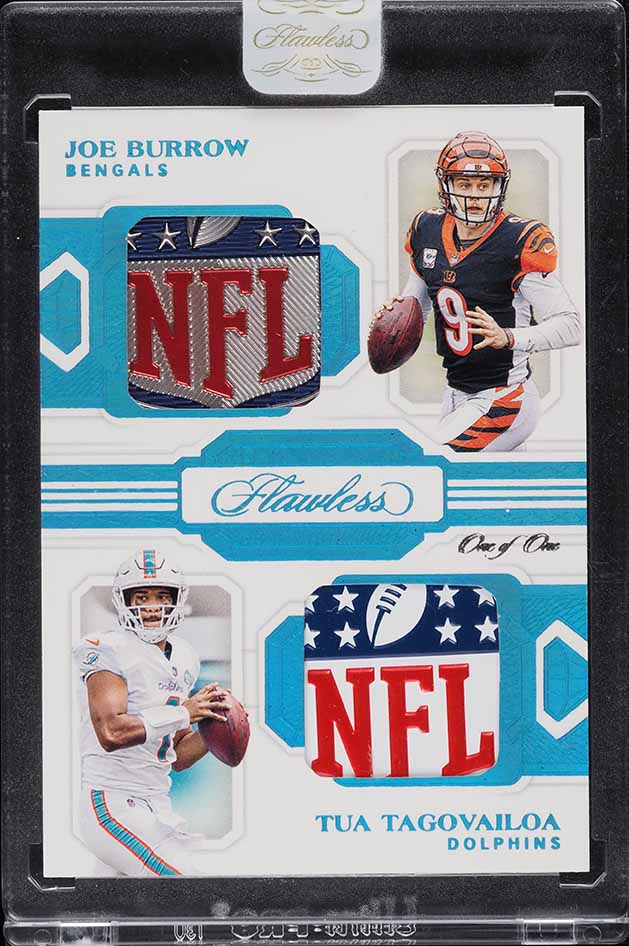 2020 Flawless Dual Plat NFL Shield Joe Burrow Tua Tagovailoa ROOKIE ...
