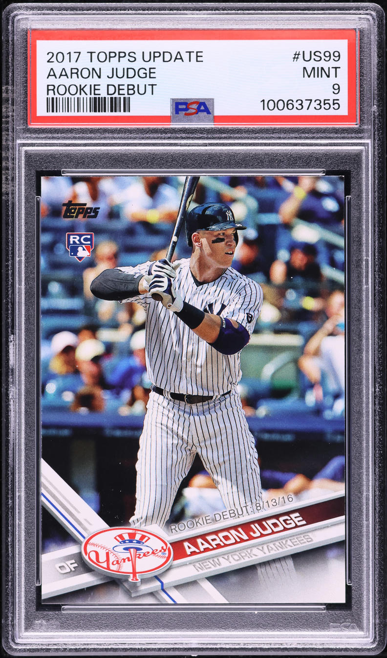 2017 Topps Update Debut Aaron Judge ROOKIE #US99 PSA 9 MINT on Fanatics ...