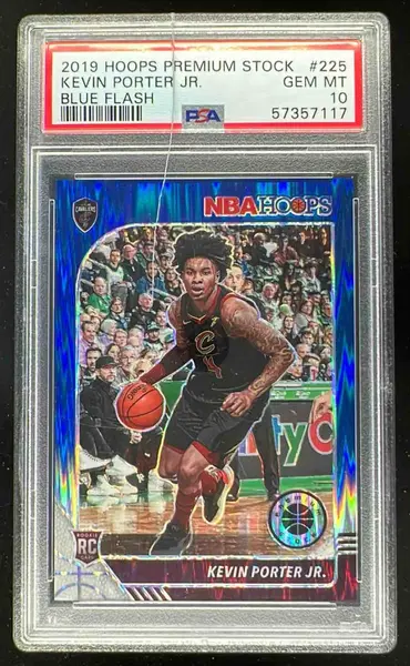 2019 Hoops Premium Stock Prizms Blue Flash #225 Kevin Porter Jr. RC /49 ...