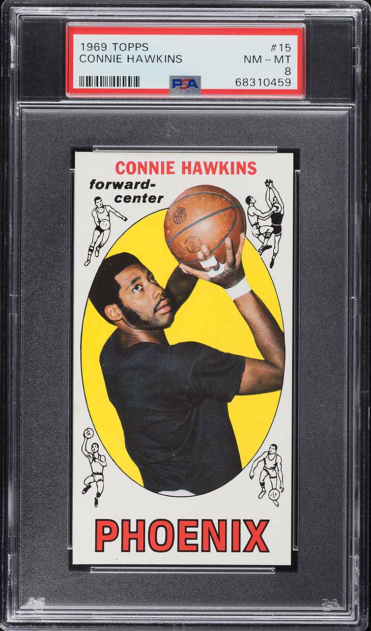 1969 Topps Basketball Connie Hawkins ROOKIE #15 PSA 8 NM-MT on Fanatics ...