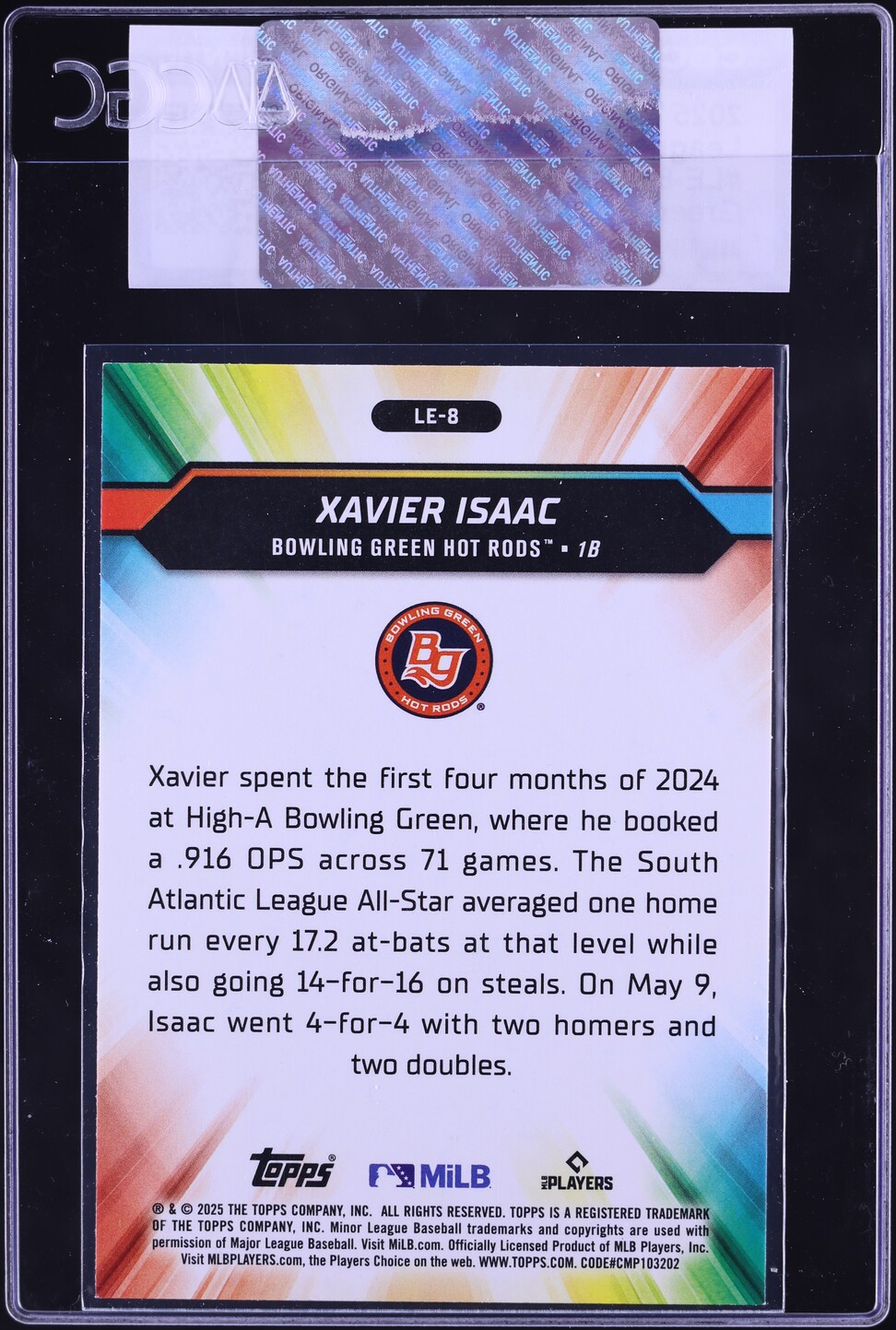 2025 Topps Pro Debut League Elites Green Foil Xavier Isaac PROSPECT /99 ...