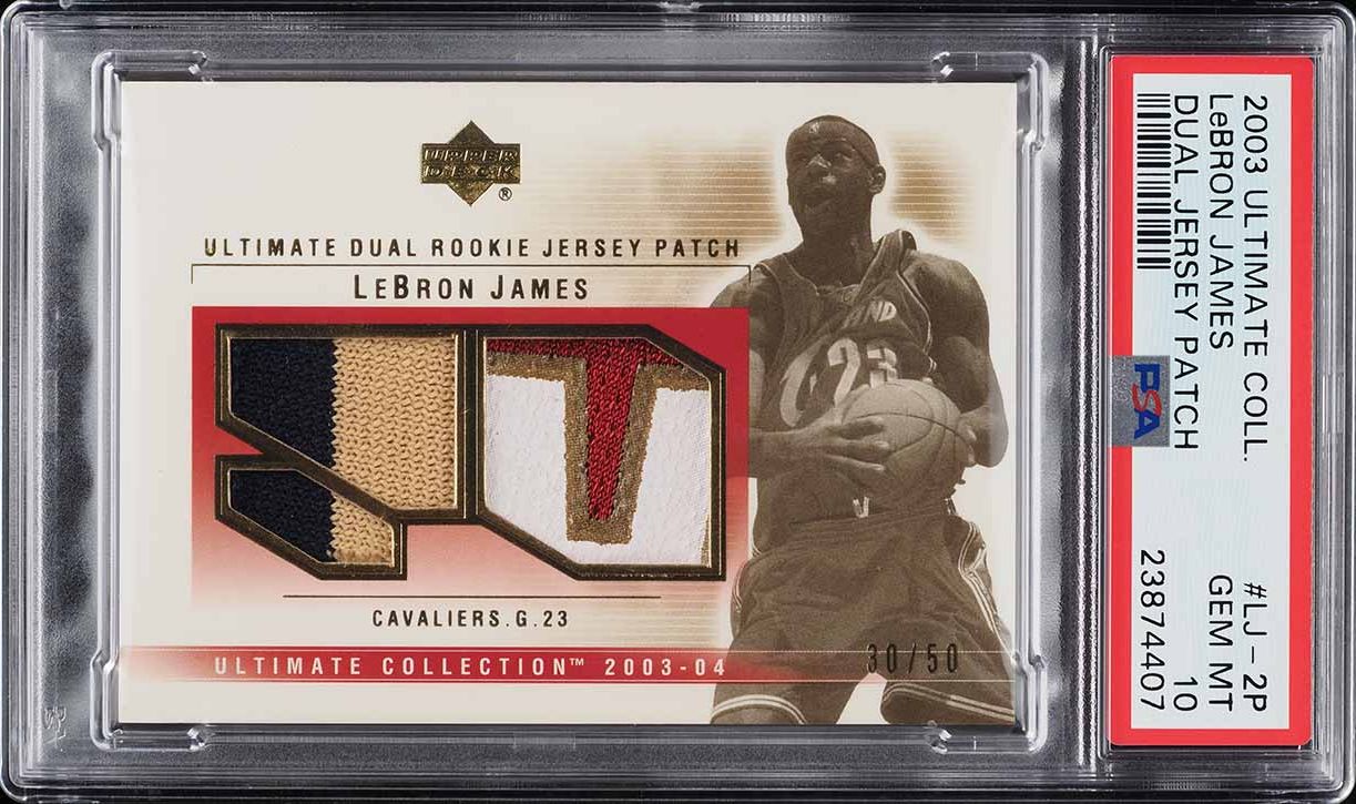 2003 Ultimate Collection Dual Jersey LeBron James ROOKIE PATCH /50 # ...