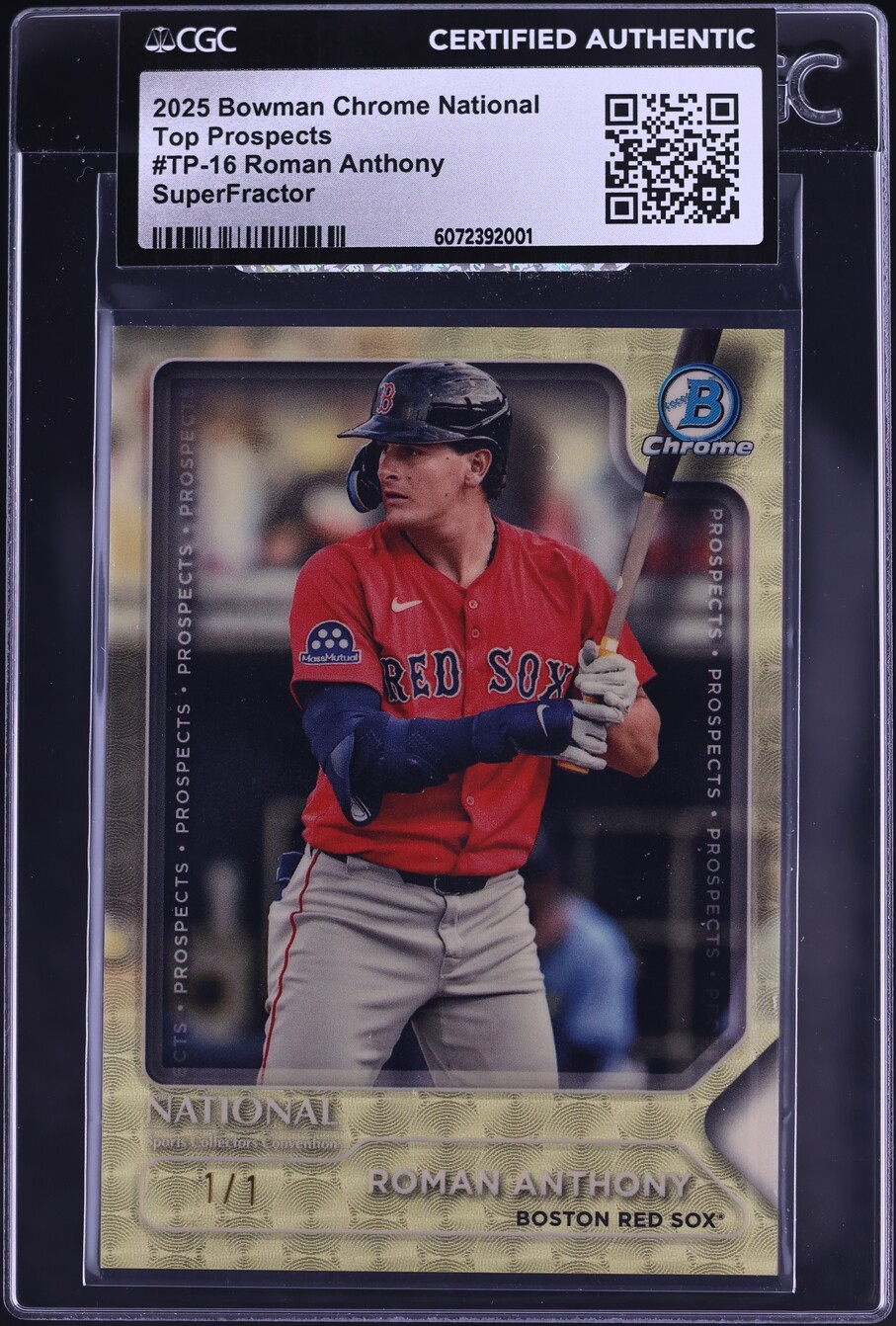 2025 Bowman Chrome National Superfractor Roman Anthony PROSPECT 1/1 CGC ...