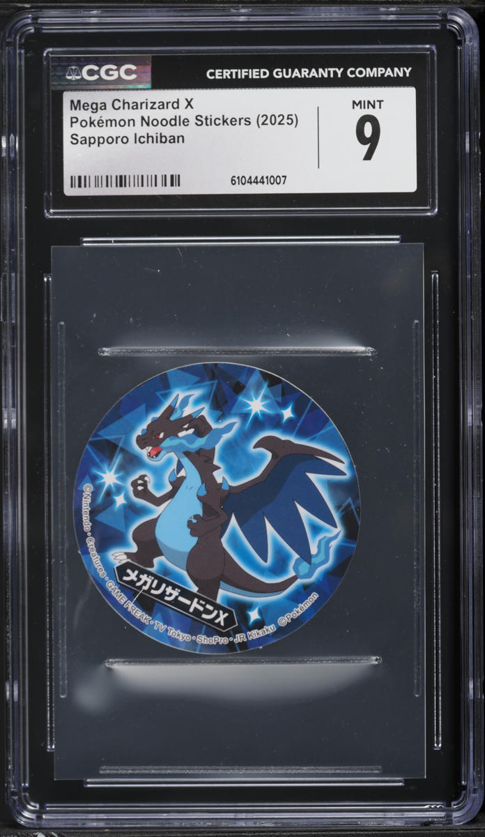 2025 Pokemon Japanese Noodle Stickers Sapporo Ichiban Mega Charizard X ...