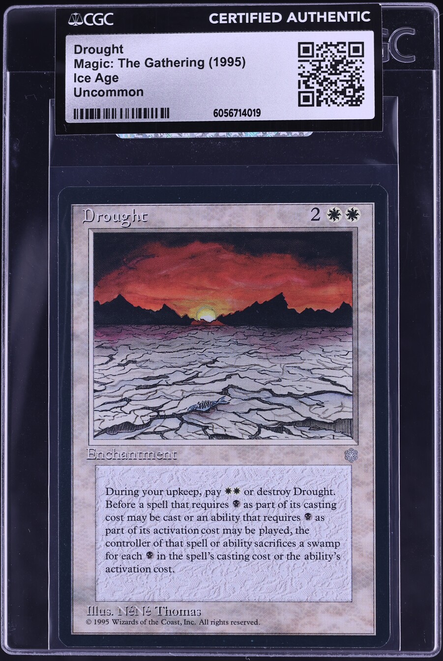 1995 Magic The Gathering MTG Ice Age Drought CGC AUTH on Fanatics Collect