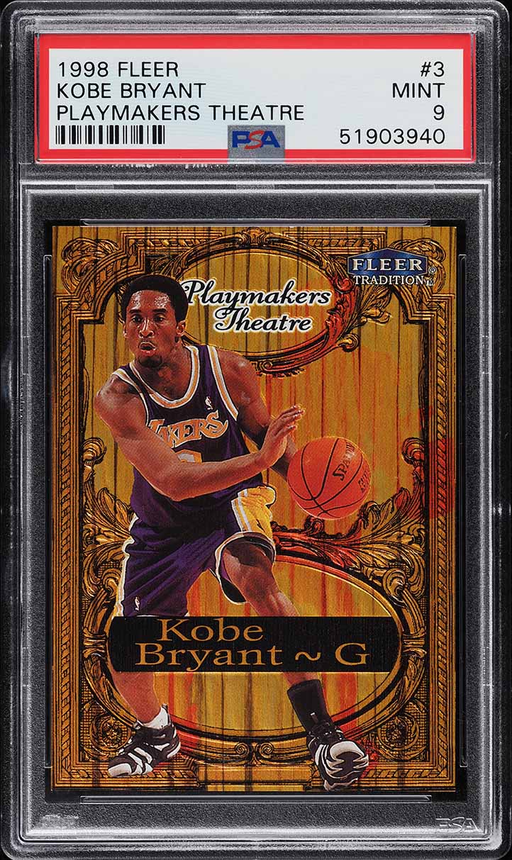 1998 Fleer Tradition Playmakers Theatre Kobe Bryant /100 #3 PSA 9 MINT ...