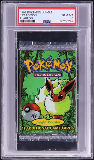 1999 Pokemon Jungle 1st Edition Booster Pack Flareon Art PSA 10 GEM ...