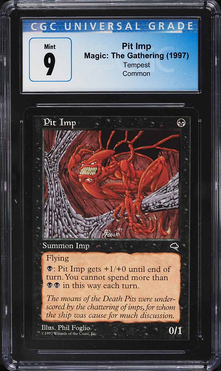 1997 Magic The Gathering MTG Tempest Pit Imp CGC 9 MINT on Fanatics Collect