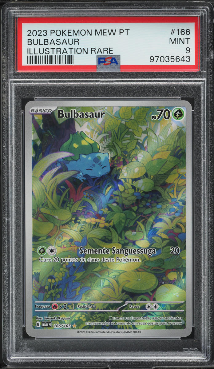 2023 Pokemon Portuguese SV 151 Illustration Rare Bulbasaur #166 PSA 9 ...