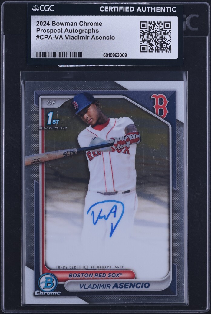 2024 Bowman Chrome Prospect Vladimir Asencio ROOKIE AUTO #CPA-VA CGC AUTH on Fanatics Collect