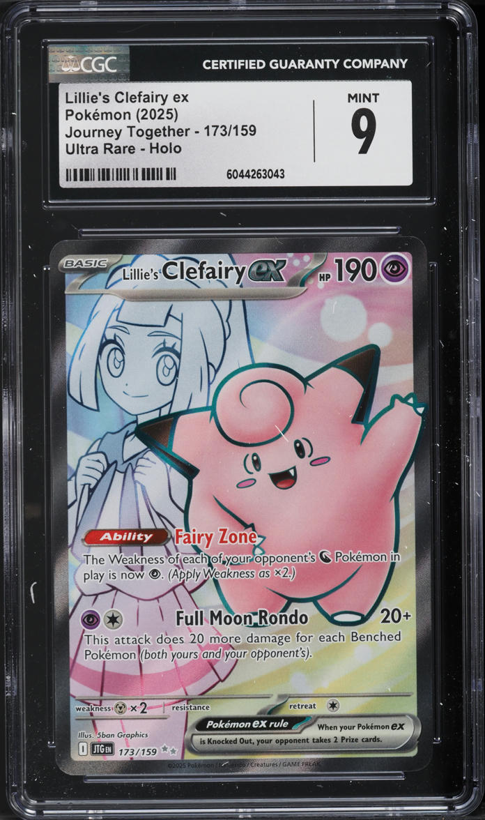 2025 Pokemon SV Journey Together Full Art Lillie's Clefairy ex #173 CGC ...