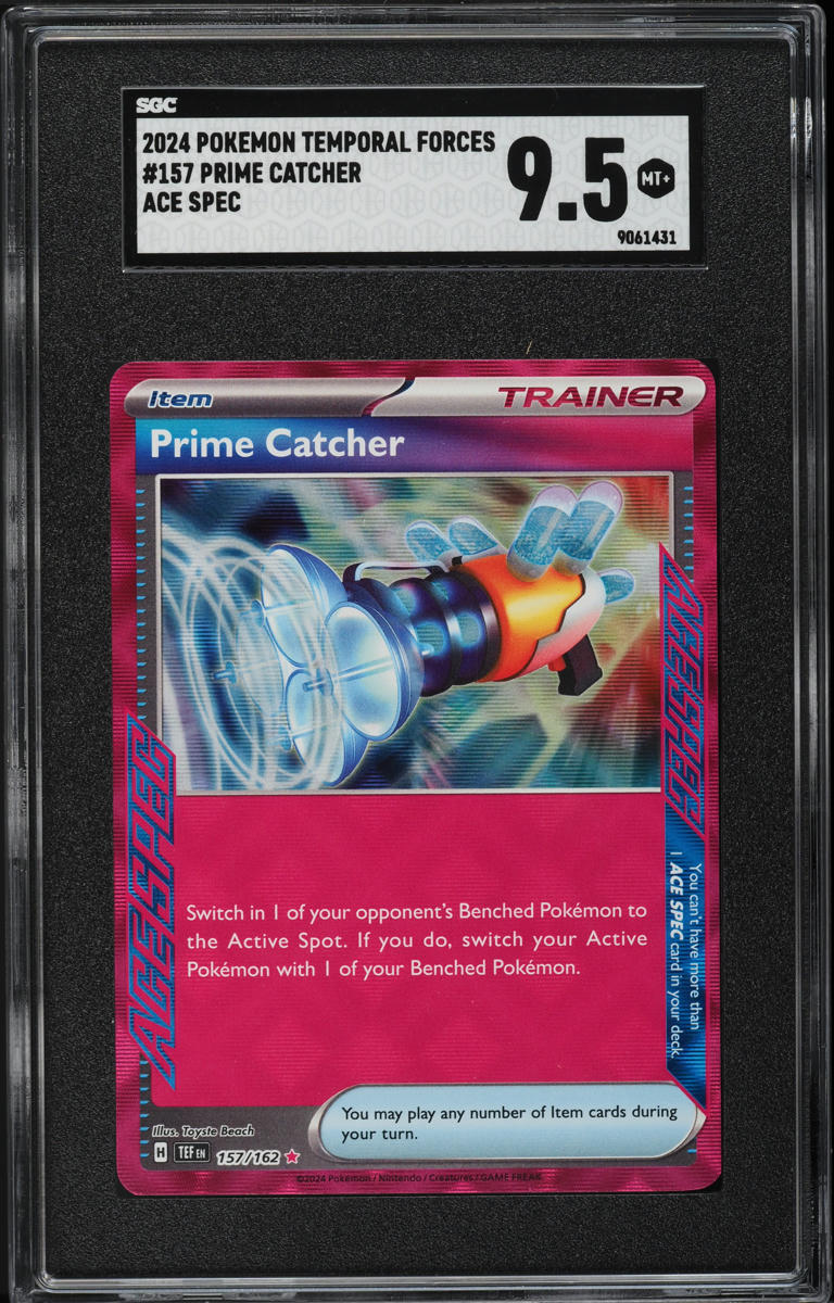 2024 Pokemon SV Temporal Forces Ace Spec Prime Catcher #157 SGC 9.5 ...