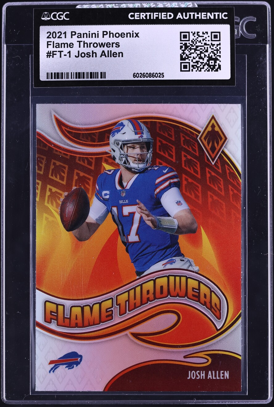 2021 Panini Phoenix Flame Throwers Josh Allen #FT-1 CGC AUTH on ...