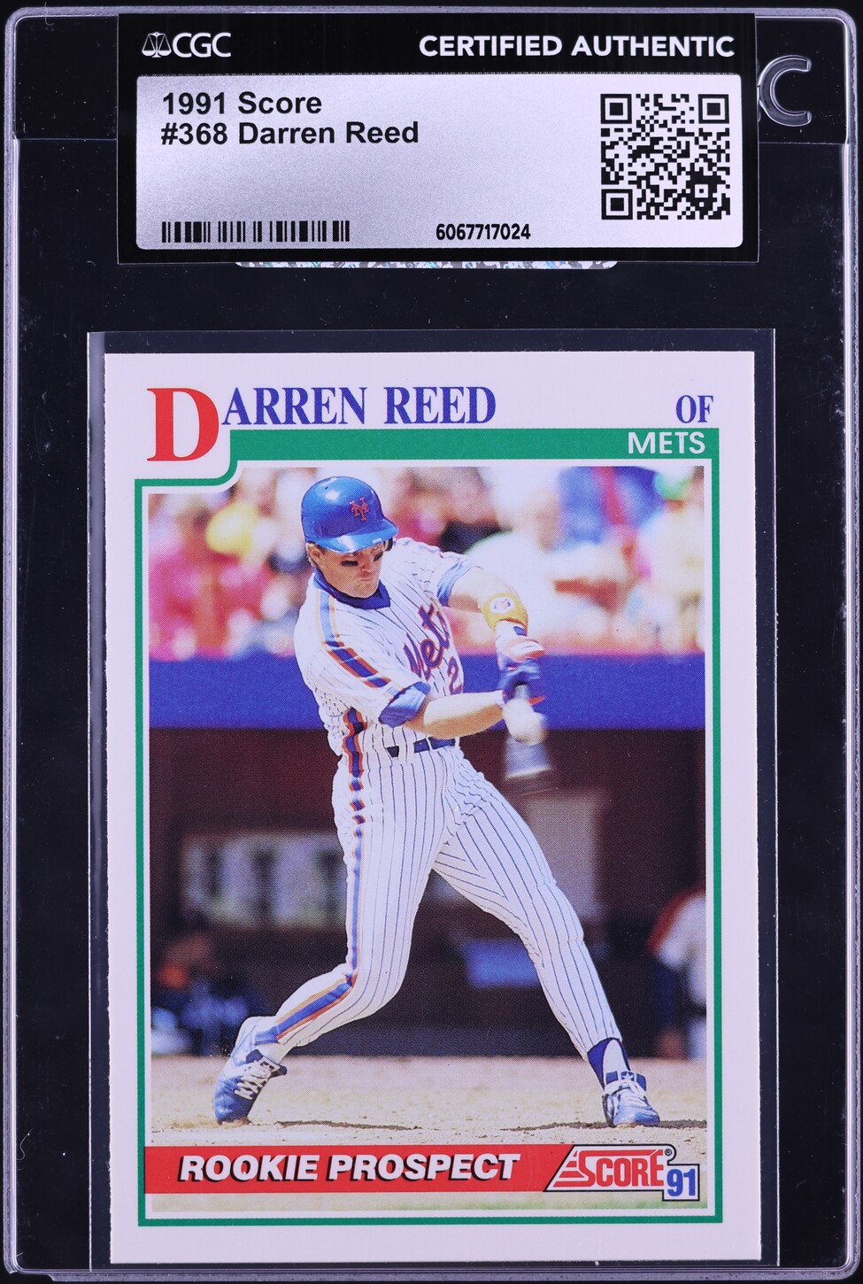 1991 Score Darren Reed ROOKIE #368 CGC AUTH on Fanatics Collect
