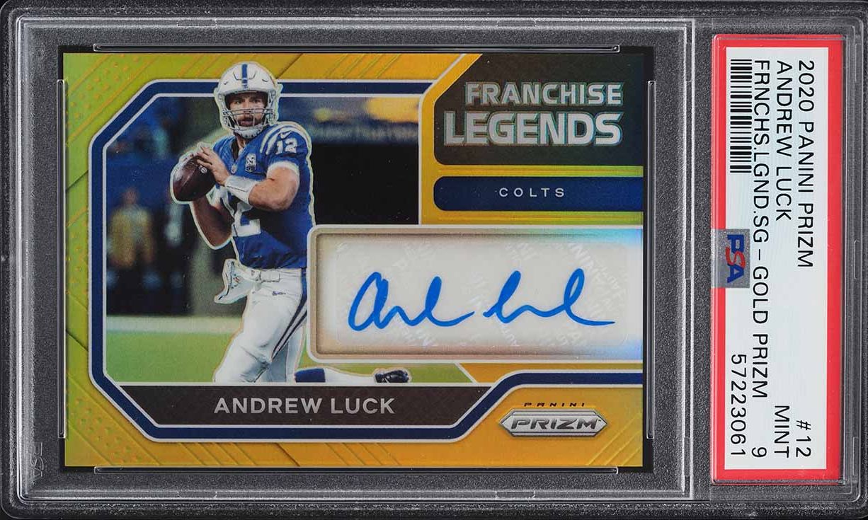 2020 Panini Prizm Franchise Legends Gold Prizms Andrew Luck AUTO 1/3 ...