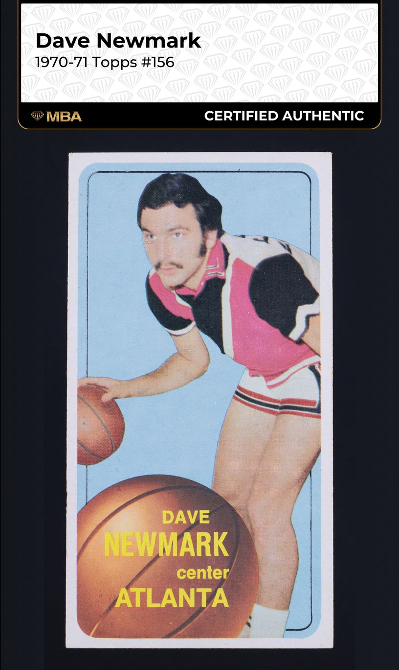 1970 Topps Basketball Dave Newmark #156 MBA AUTH on Fanatics Collect