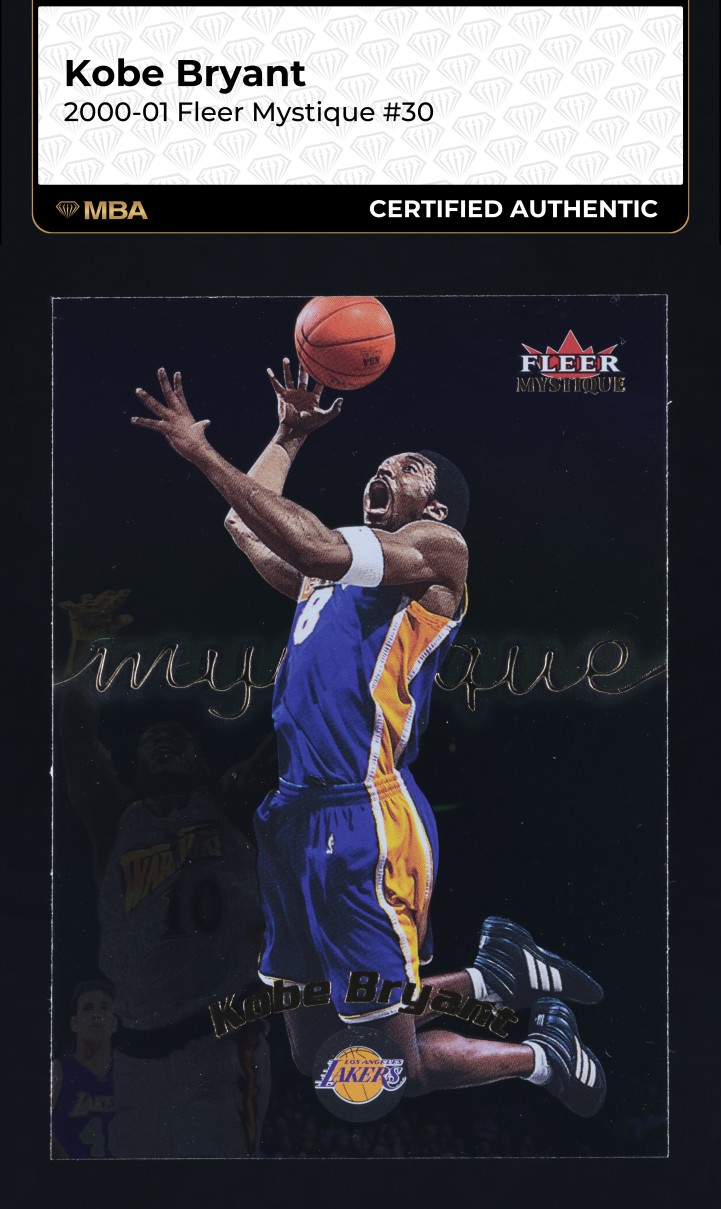 2000 Fleer Mystique Kobe Bryant #30 MBA AUTH on Fanatics Collect