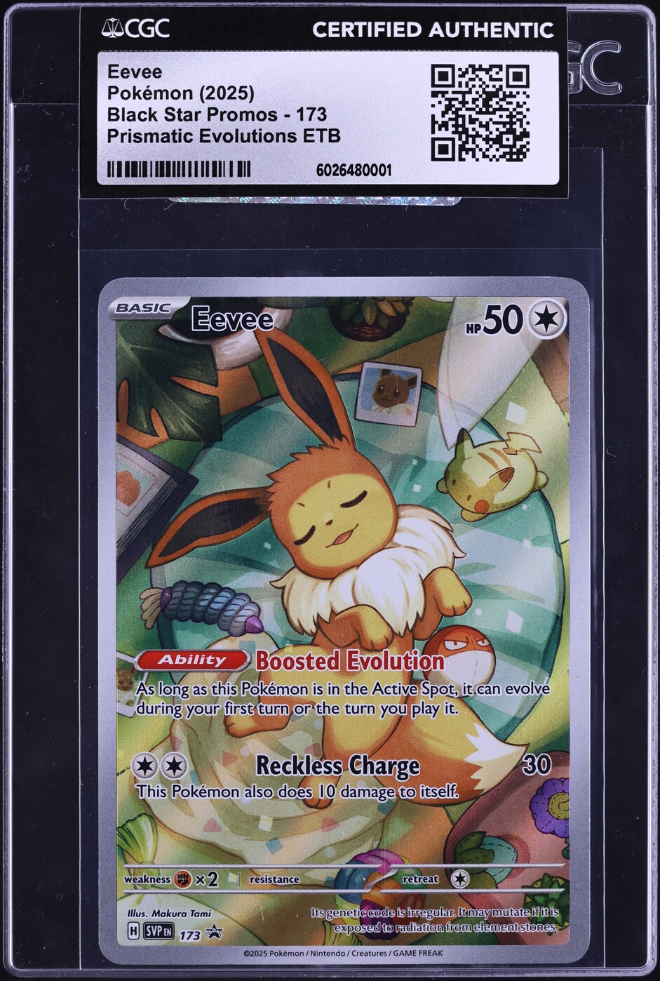 2025 Pokemon SV Black Star Promo Prismatic Evolutions ETB Eevee #173 ...