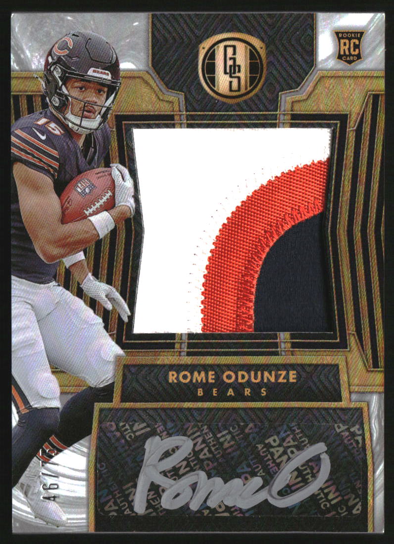 2024 Panini Gold Standard White Gold #244 Rome Odunze RC Jersey Auto ...