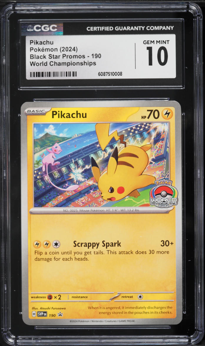 2024 Pokemon Scarlet & Violet Promo World Championships Pikachu #190 ...