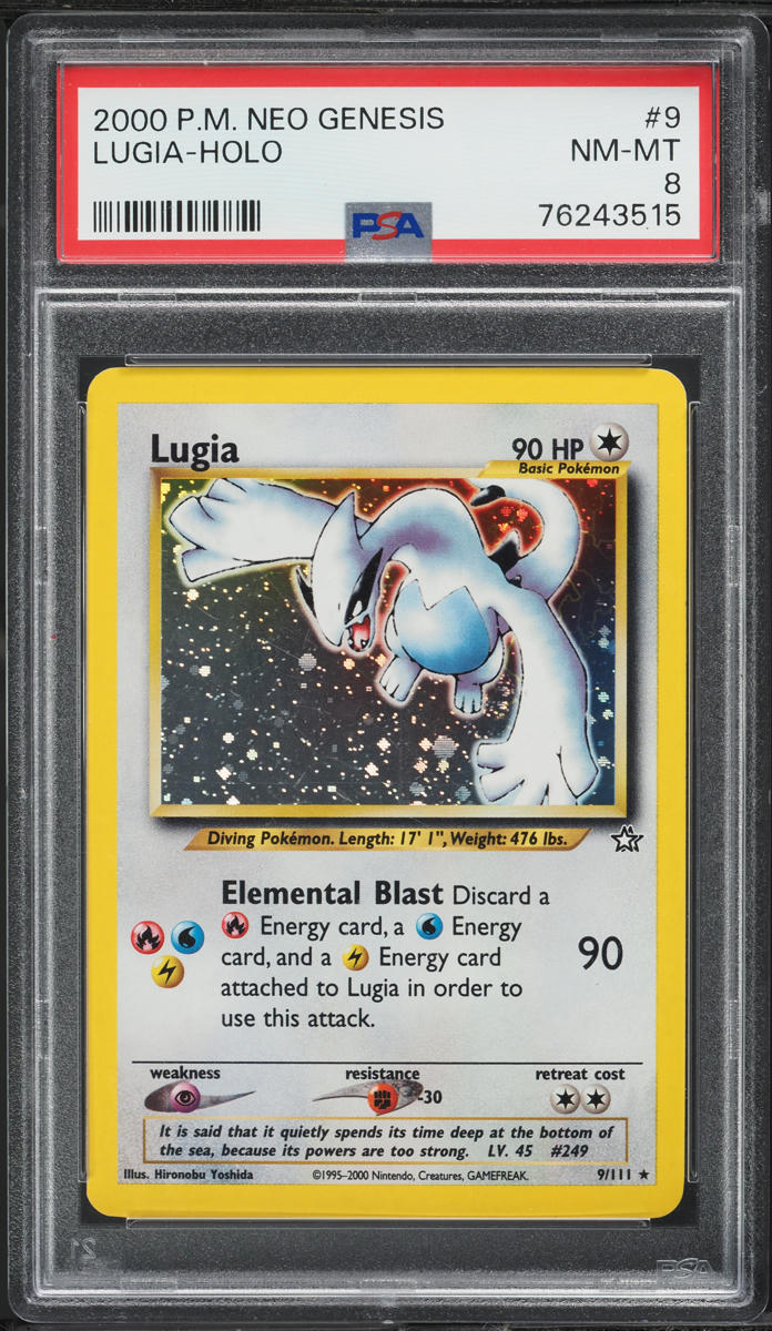 2000 Pokemon Neo Genesis Holo Lugia #9 PSA 8 NM-MT on Fanatics Collect