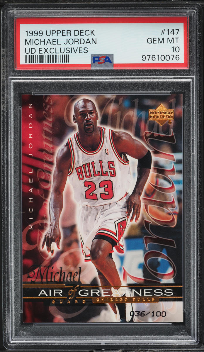 1999 Upper Deck Exclusives Bronze Michael Jordan /100 #147 PSA 10 GEM ...