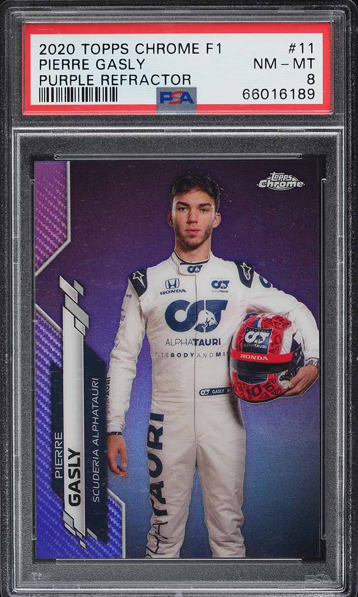 2020 Topps Chrome Formula 1 F1 Purple Refractor Pierre Gasly /399 #11 ...