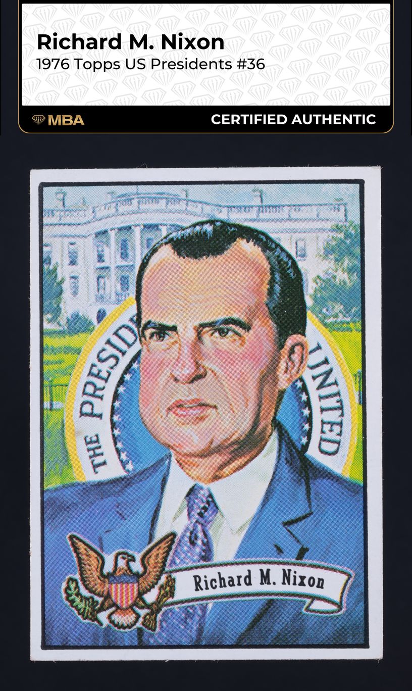 1976 Topps US Presidents Richard M. Nixon #36 MBA AUTH on Fanatics Collect