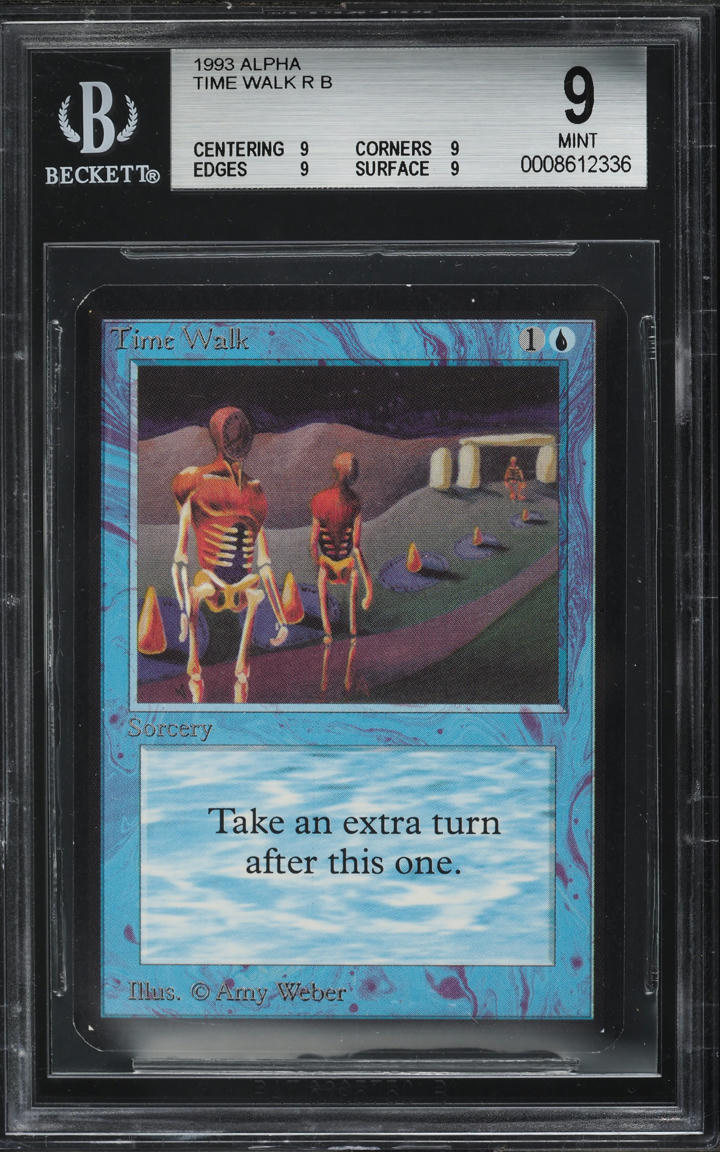1993 Magic The Gathering MTG Alpha Time Walk BGS 9 MINT on Fanatics Collect