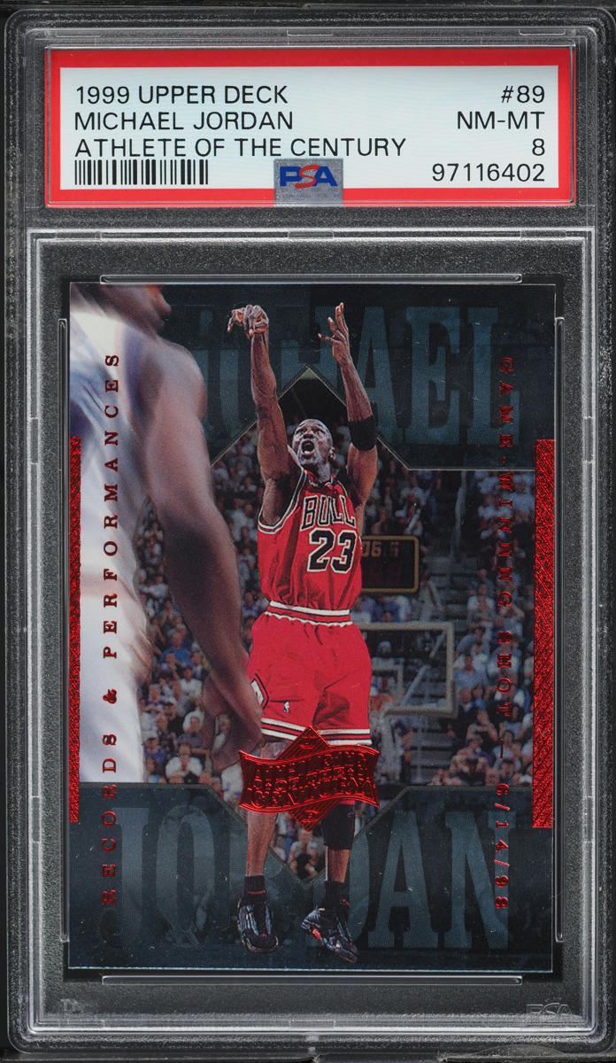 1999 Upper Deck MJ Athlete Of The Century Michael Jordan #89 PSA 8 NM ...