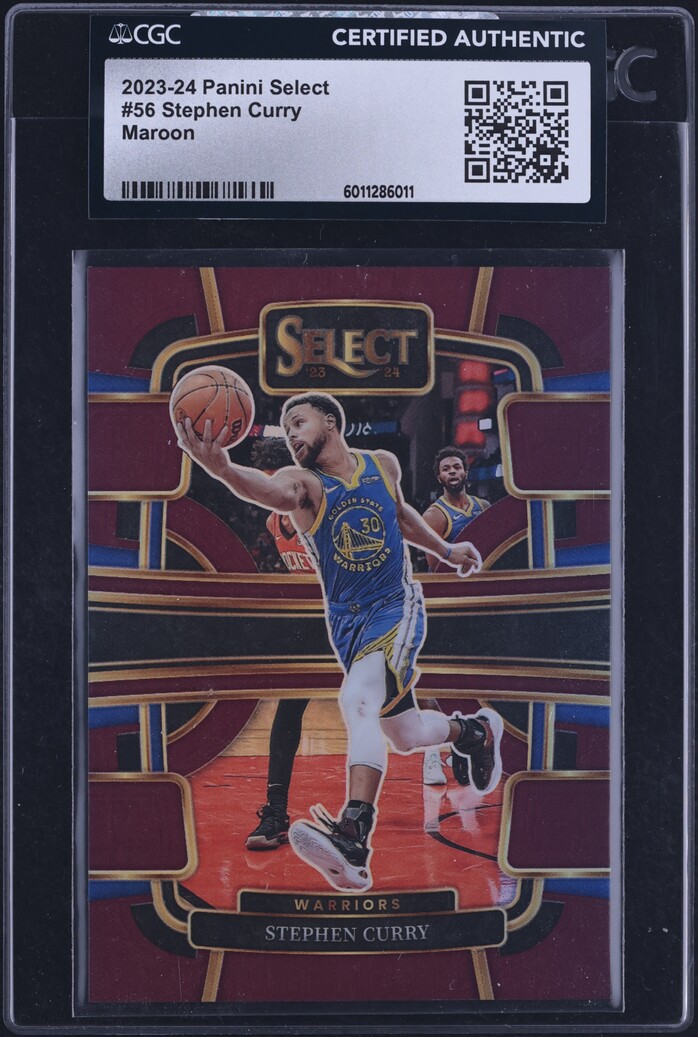2023 Select Concourse Maroon Prizm Stephen Curry /175 #56 CGC AUTH on ...