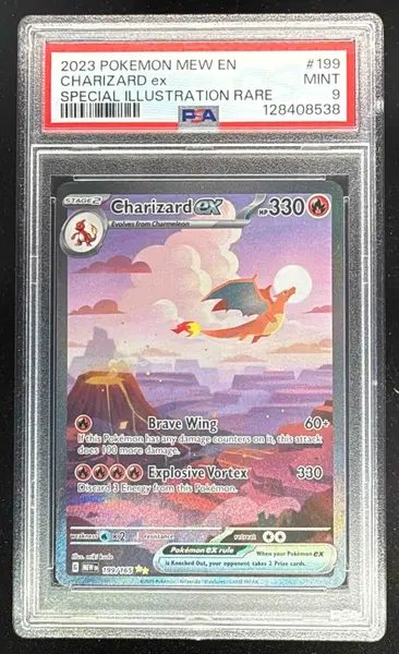 2023 Pokemon SV 151 - MEW EN #199/165 Charizard ex PSA 9 on Fanatics ...