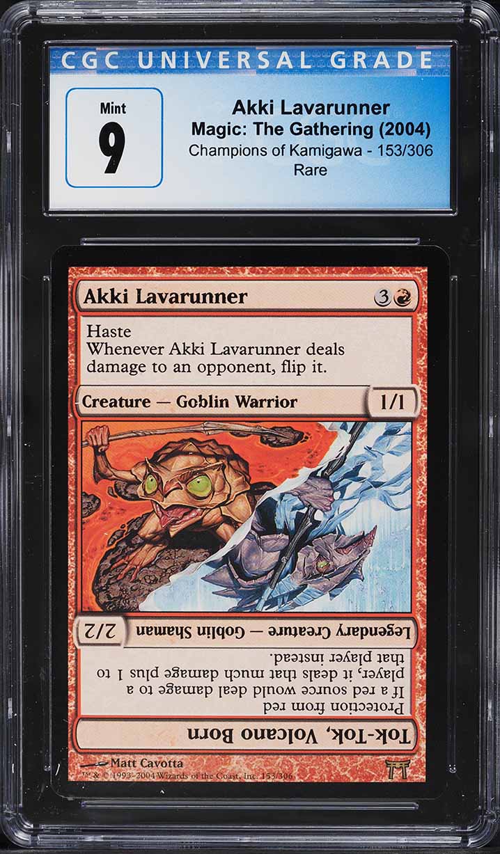 2004 Magic The Gathering MTG Champions Of Kamigawa Akki Lavarunner CGC ...