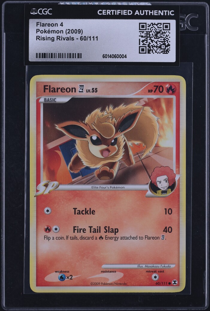 2009 Pokemon Platinum Rising Rivals Flareon 4 #60 CGC AUTH on Fanatics ...