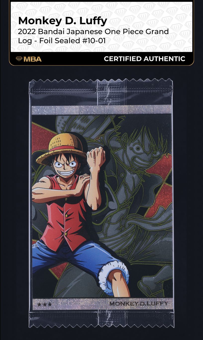 2022 One Piece Wafers Japanese Grand Log Foil Sealed Monkey D. Luffy ...