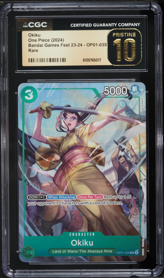 2024 One Piece Bandai Games Fest '23 Alt Art Okiku #OP01-035 CGC 10 ...
