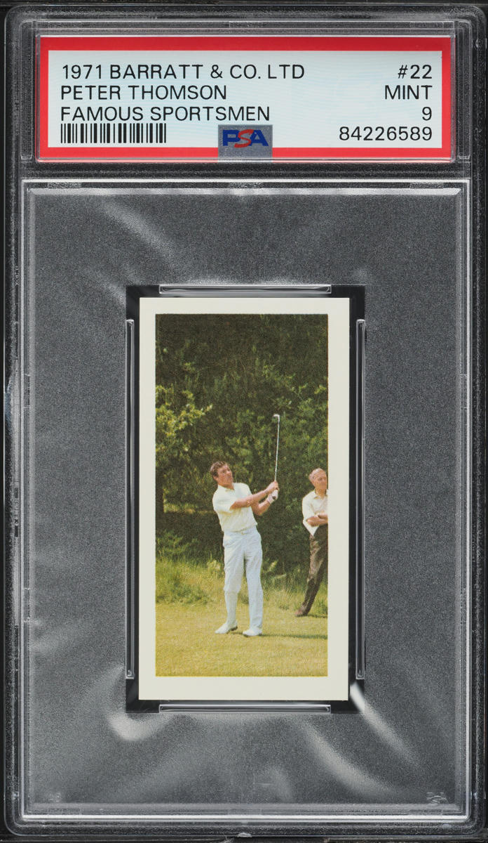 1971 Barratt Famous Sportsmen Peter Thomson #22 PSA 9 MINT on Fanatics ...