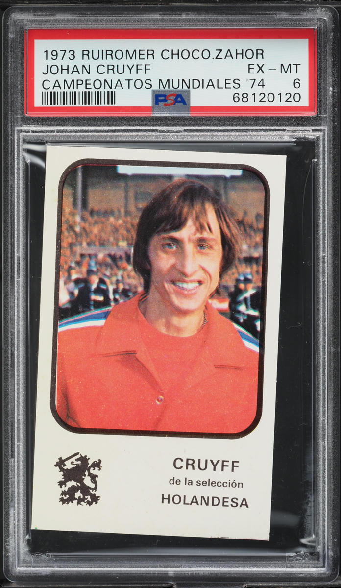 1973 Ruiromer Chocolates Zahor Campeonatos Mundiales Johan Cruyff PSA 6 ...