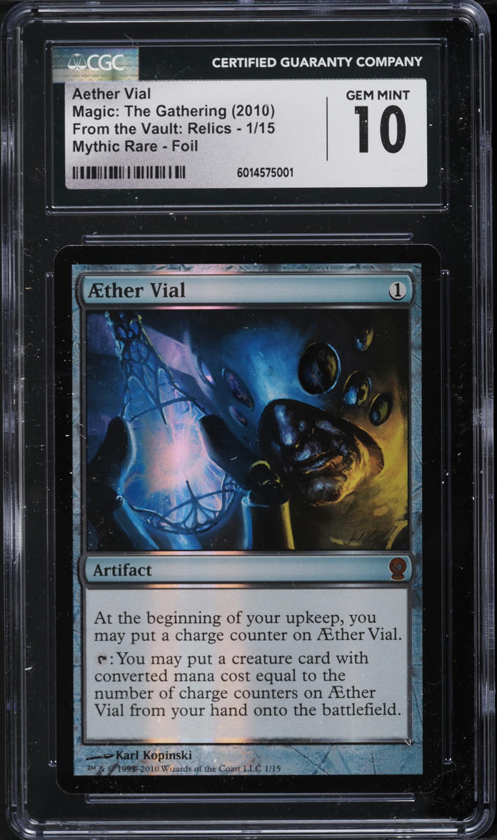 2010 Magic The Gathering MTG From The Vault Relics Foil Aether Vial CGC ...