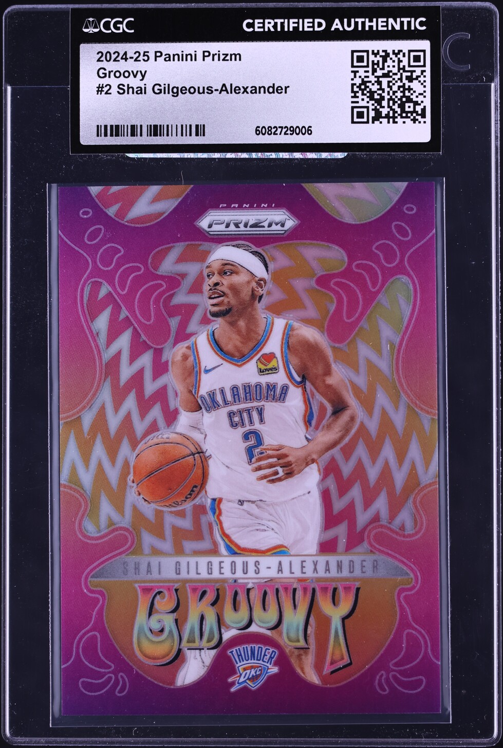 2024 Panini Prizm Groovy Shai Gilgeous-Alexander #2 CGC AUTH on ...