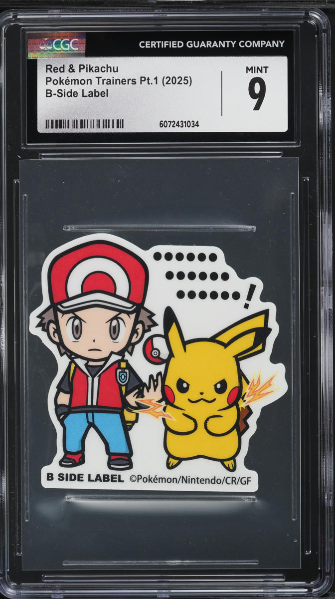 2025 Pokemon Japanese Trainers Pt.1 B-Side Label Red & Pikachu CGC 9 ...