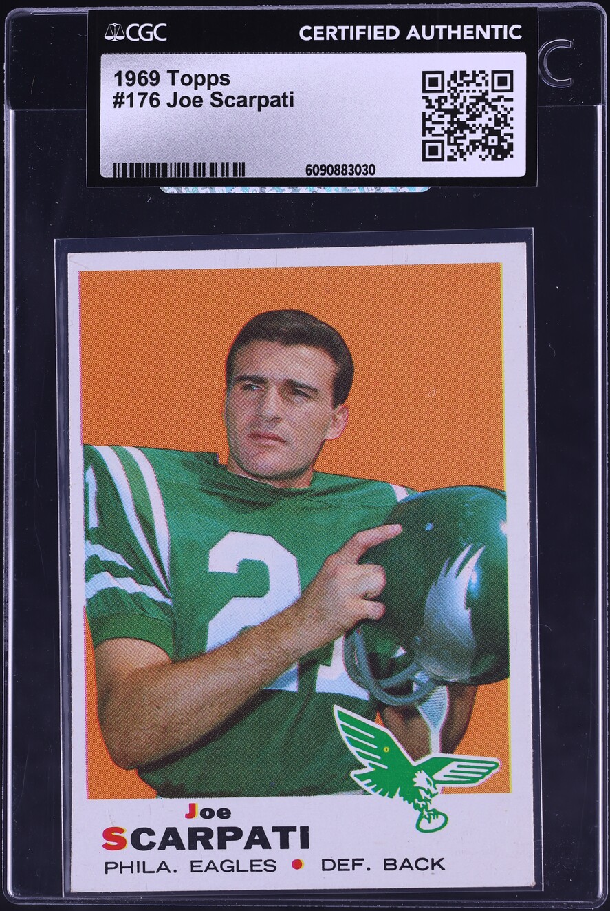 1969 Topps Football Joe Scarpati #176 CGC AUTH on Fanatics Collect