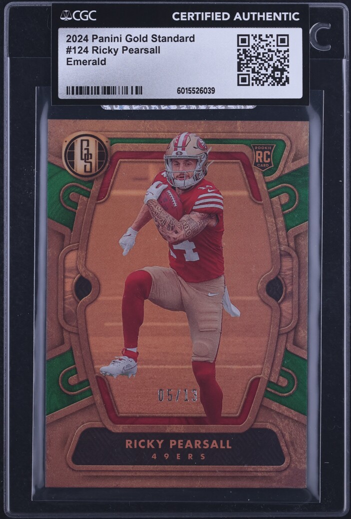 2024 Panini Gold Standard Emerald Ricky Pearsall ROOKIE /13 #124 CGC ...